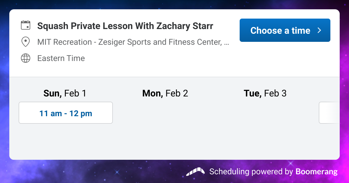 Meet with Zachary Starr | Boomerang